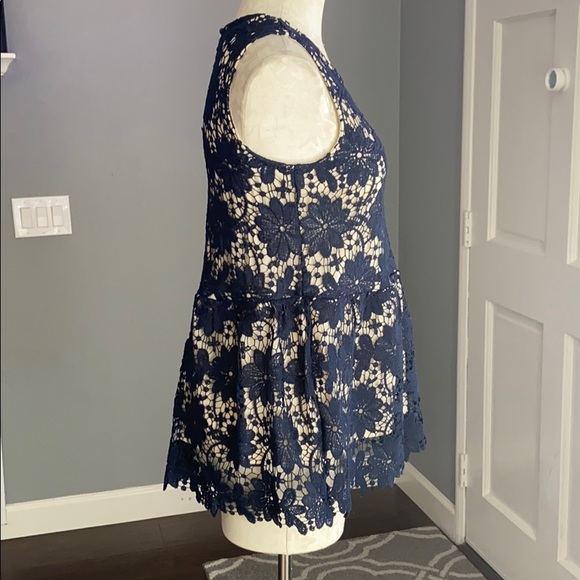 Adiva | Tops | Adiva Floral Overlay Lace Babydoll Top | Poshmark